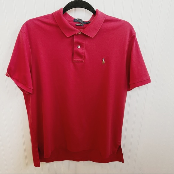Polo Ralph Lauren | Shirts | Polo Ralph Lauren Red 2button Short Sleeve ...